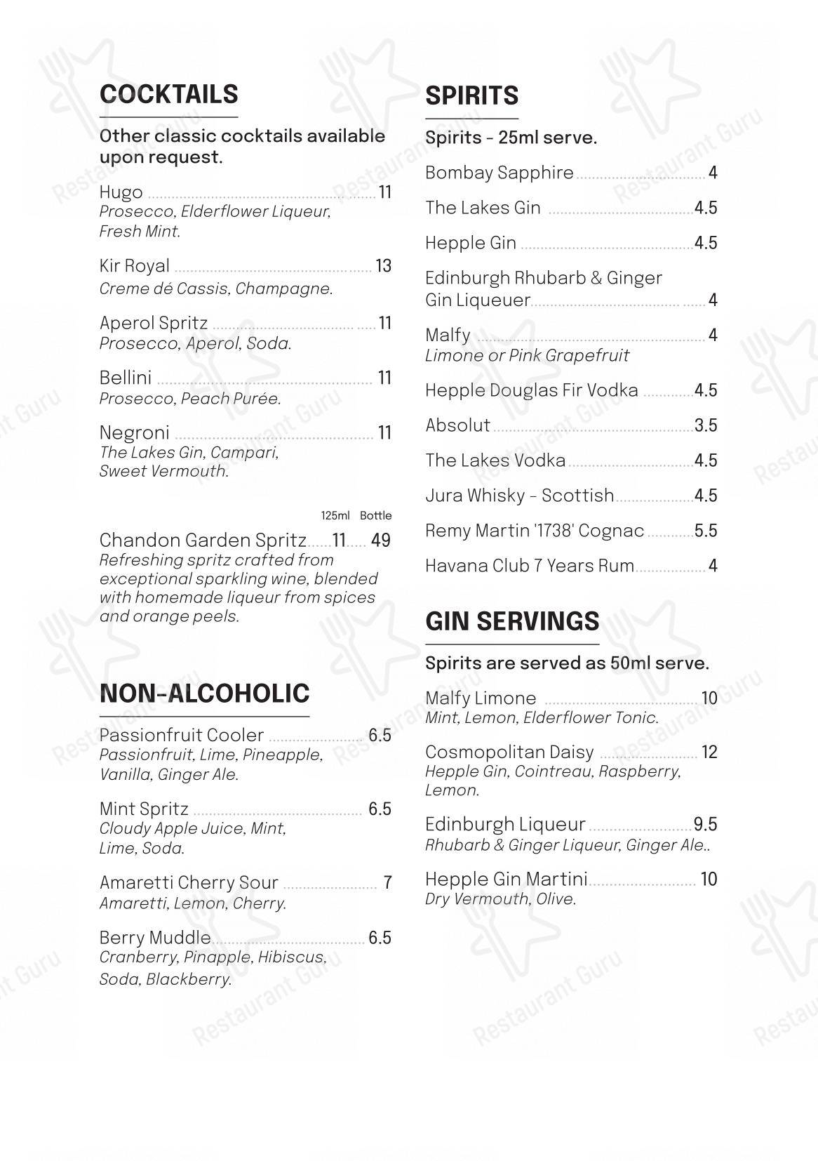 Menu at Coppergate Kitchen by Fenwick restaurant, York
