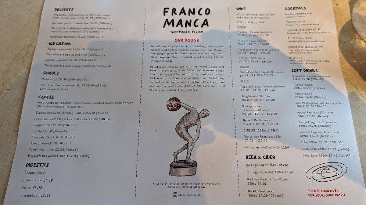 Menu at Cosy Club, Plymouth