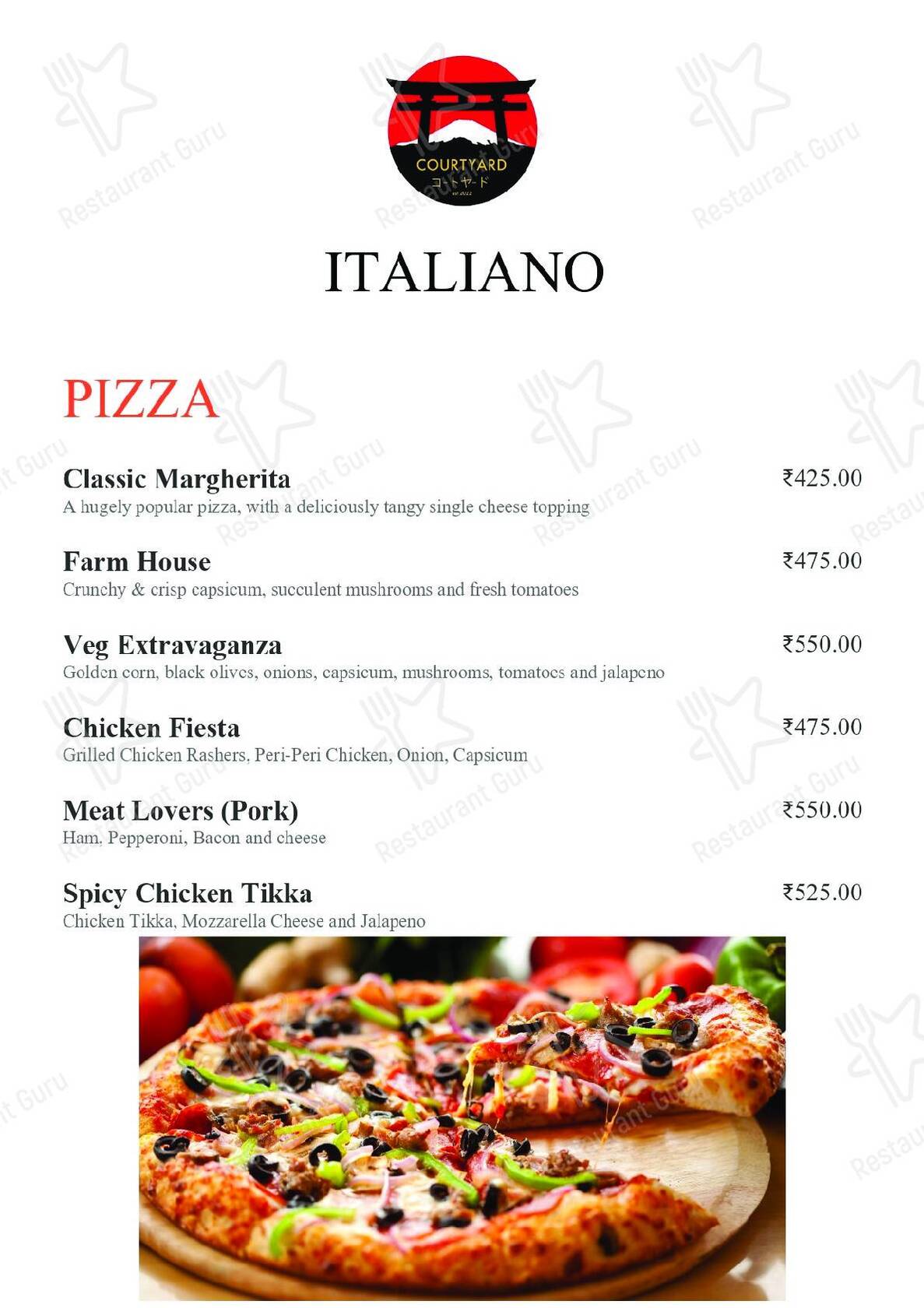 Menu at Courtyard By Yuhi, Tada