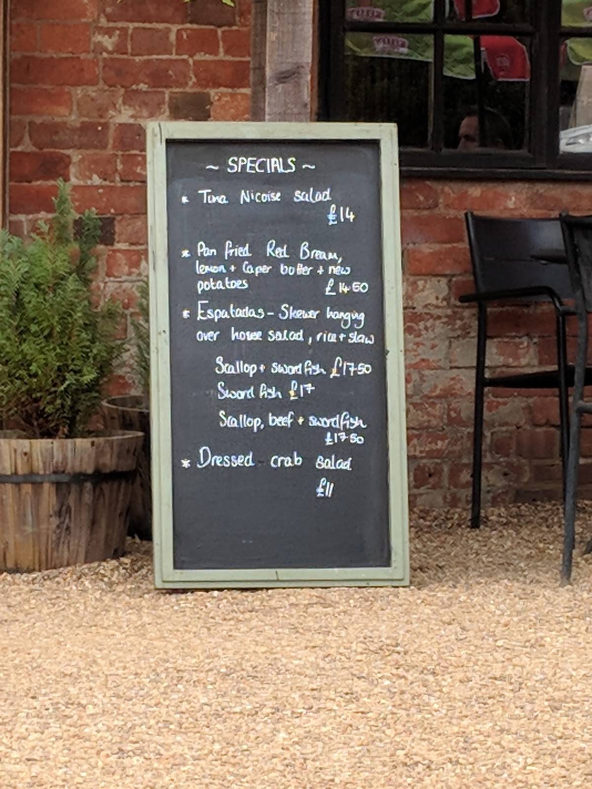 Menu at Crick Wharf restaurant, Crick