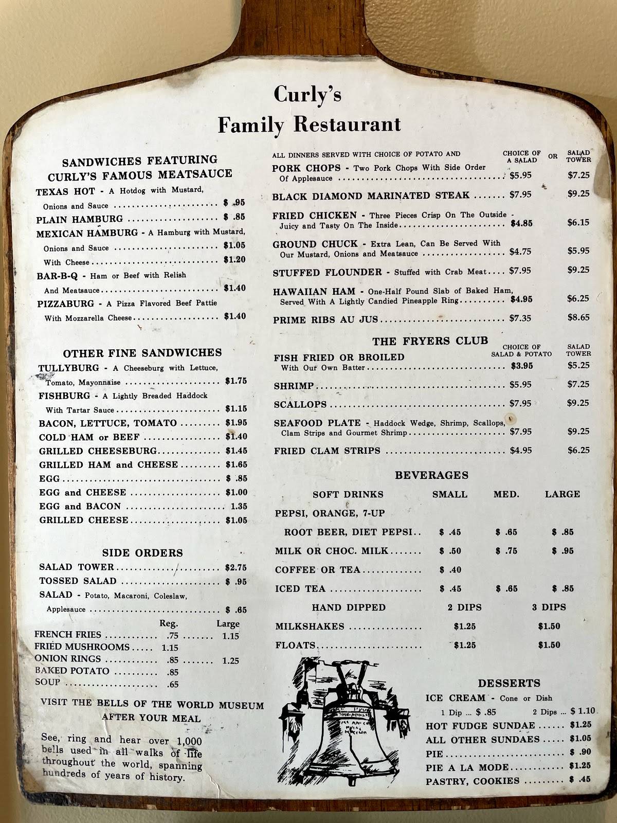 Menu at Curly's Family Restaurant, Watkins Glen, NY-14