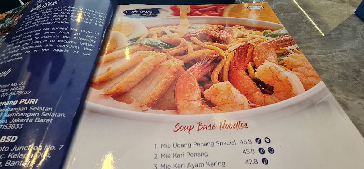 Menu at Restaurant Penang Sorrento Junction, Curug Sangereng