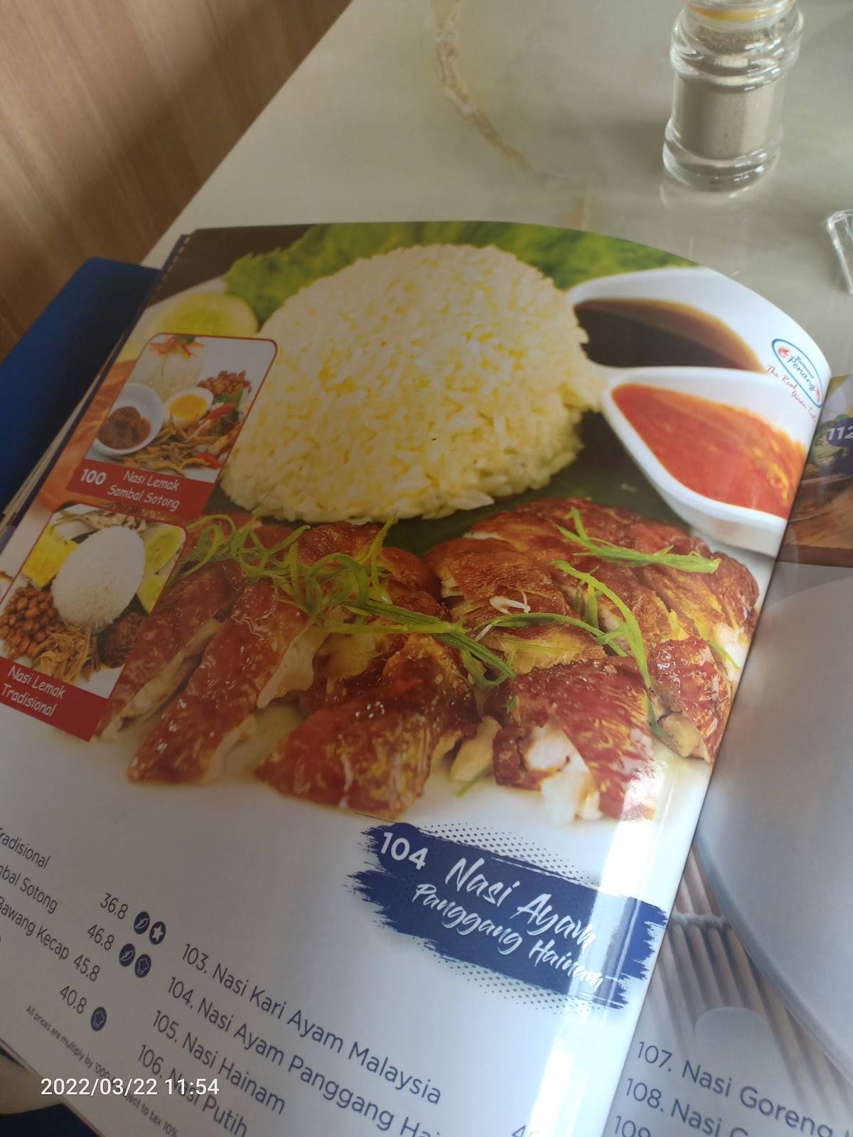 Menu at Restaurant Penang Sorrento Junction, Curug Sangereng