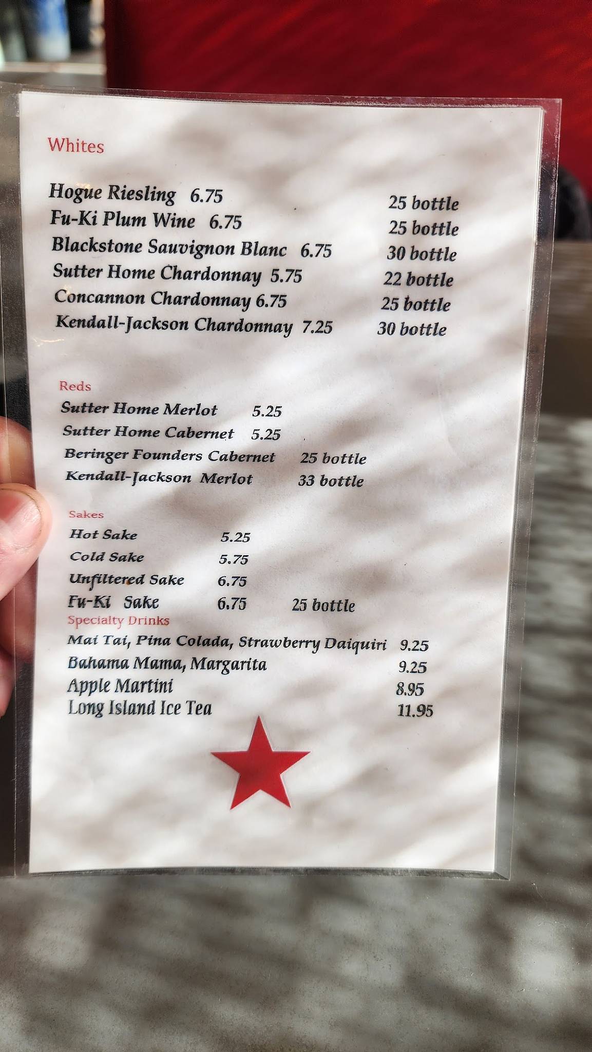 Menu at Da-Han Mongolian BBQ, Cincinnati