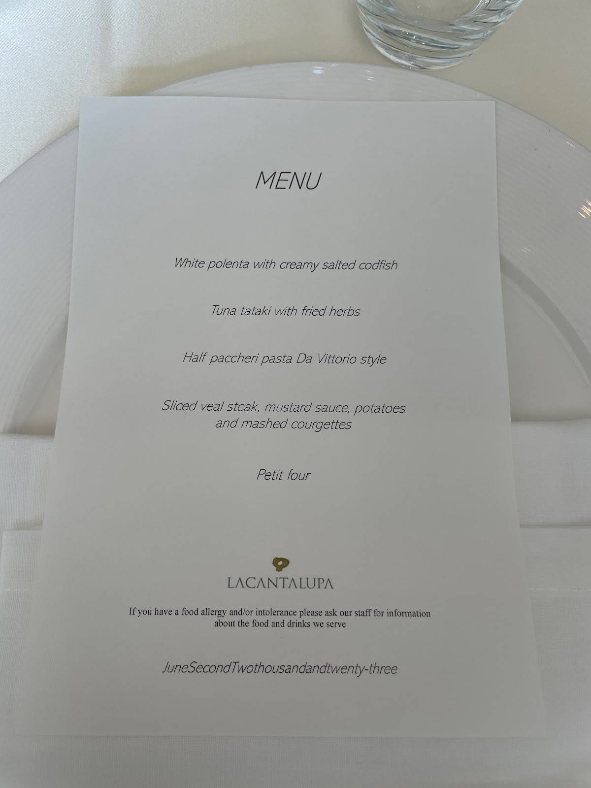 Menu da Da Vittorio ristorante, Brusaporto, Via Cantalupa