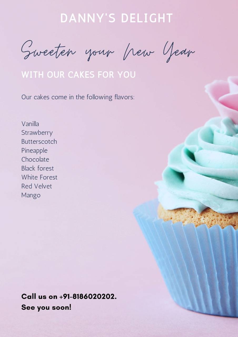 Menu at Danny’s Delight (Home Baker) - Best Baker, Hyderabad