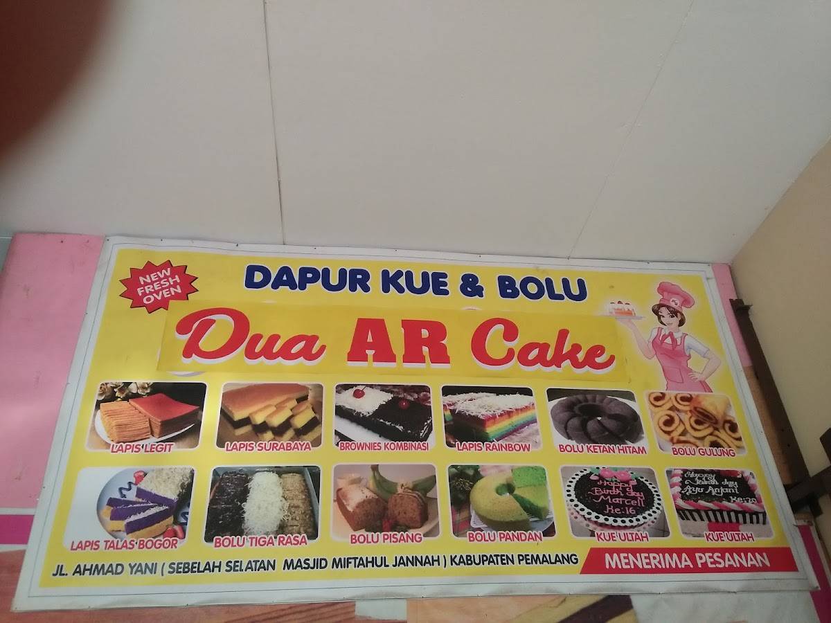 Menu at Dapur kue dan Bolu Dua AR cake, Pemalang