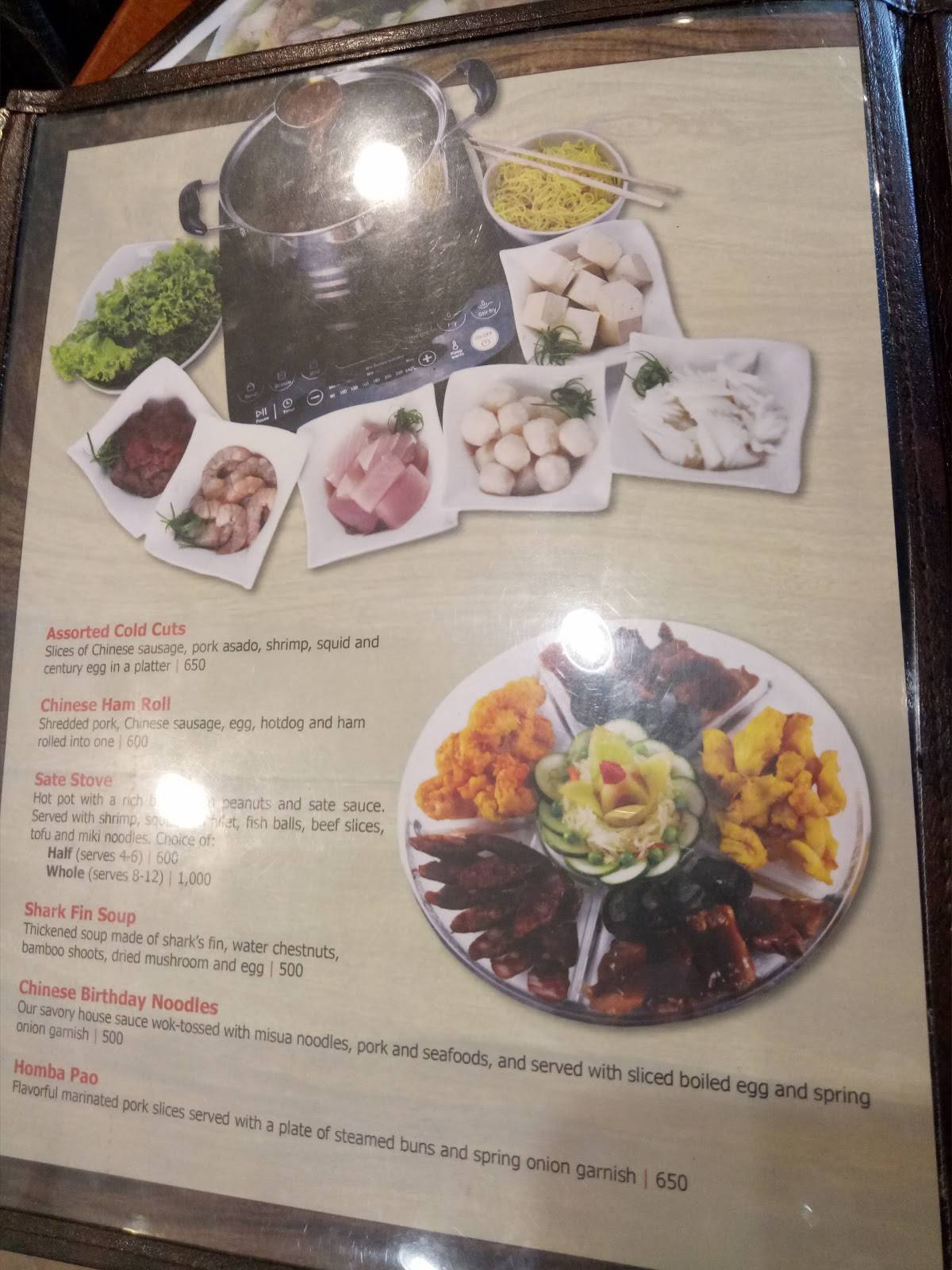 Menu at Davao Famous Restaurant, Davao City