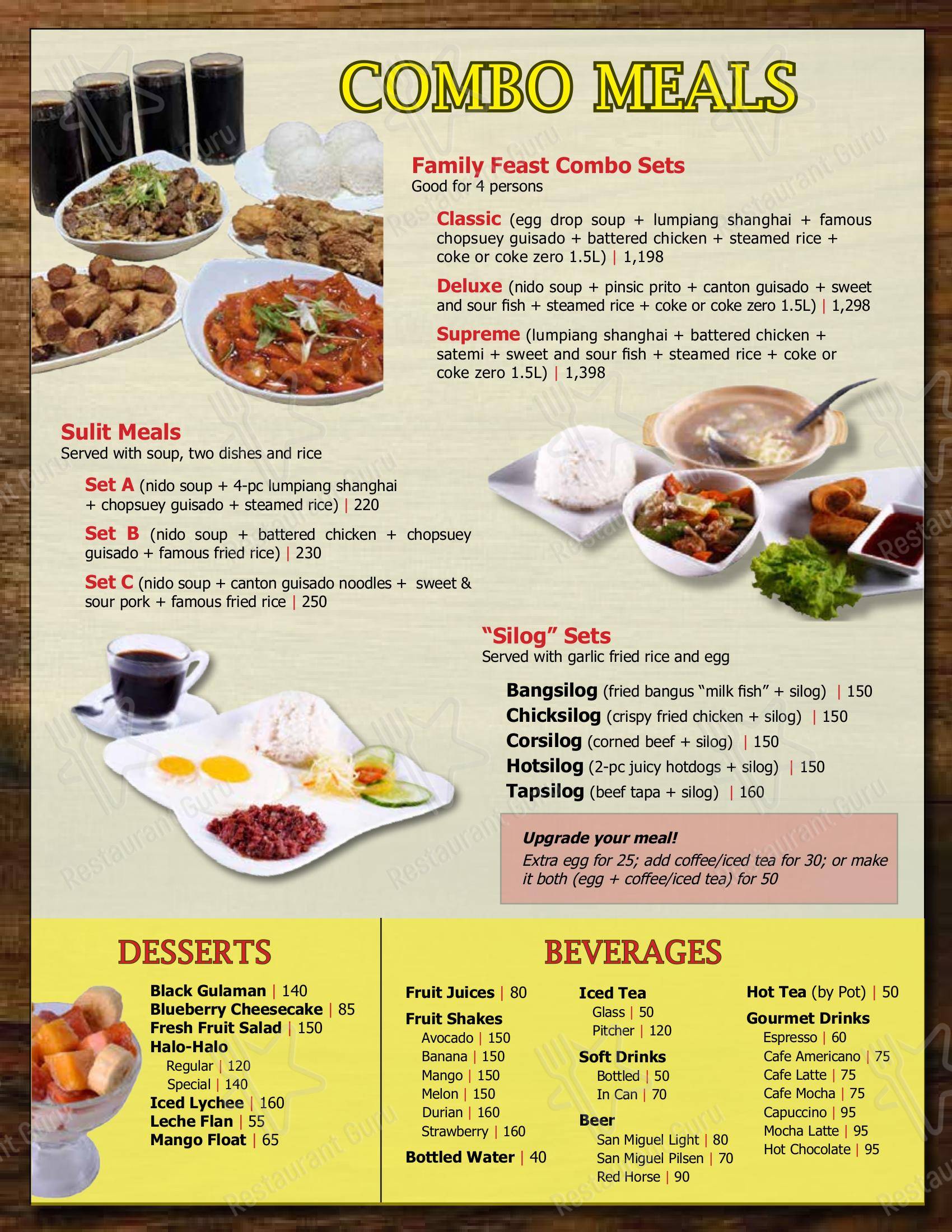 Menu at Davao Famous Restaurant, Davao City