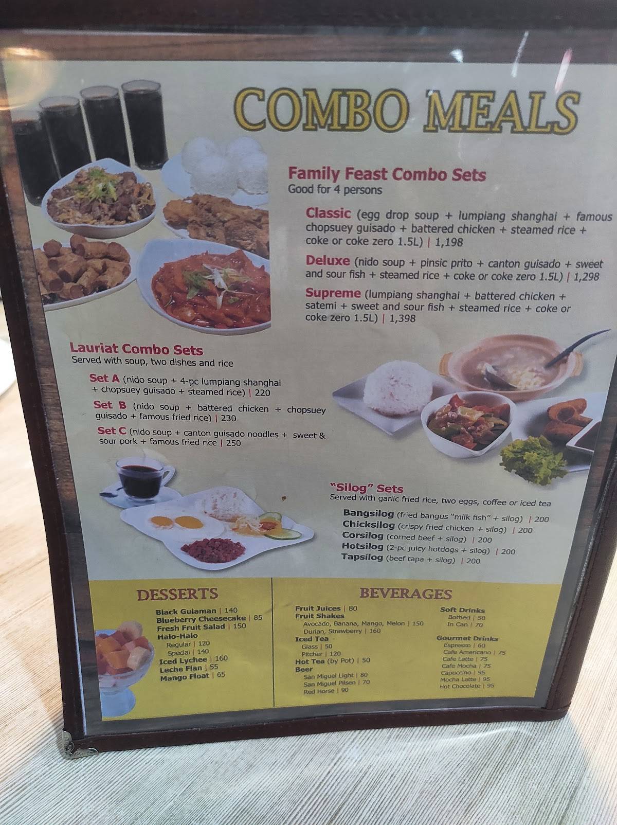 Menu at Davao Famous Restaurant, Davao City