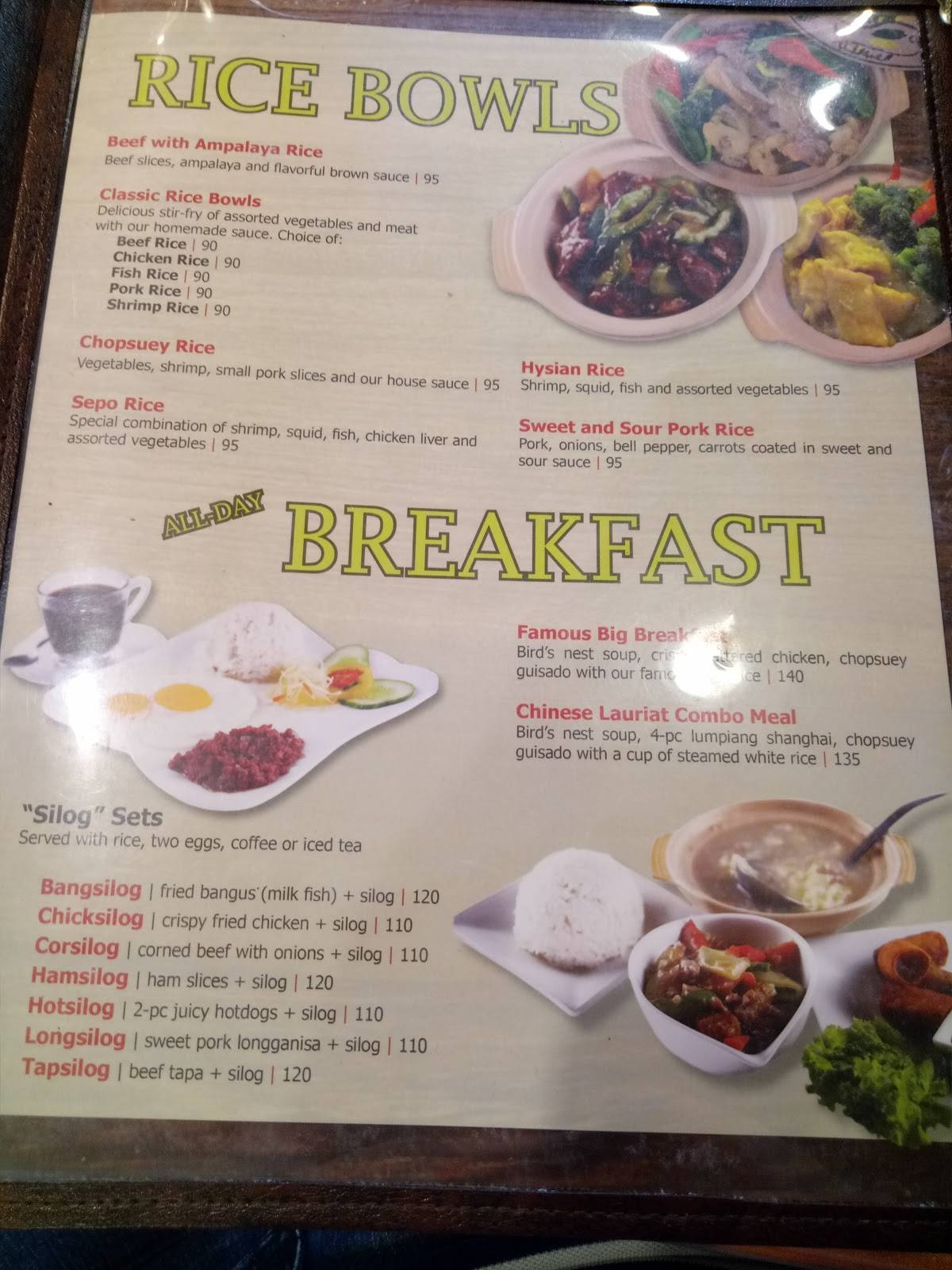 Menu at Davao Famous Restaurant, Davao City