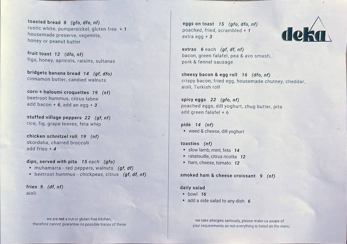 Menu at Monty's Fusions cafe, Inglewood