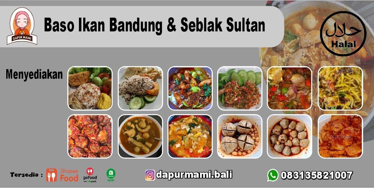Menu at Baso Ikan Bandung & Seblak Sultan restaurant, Denpasar