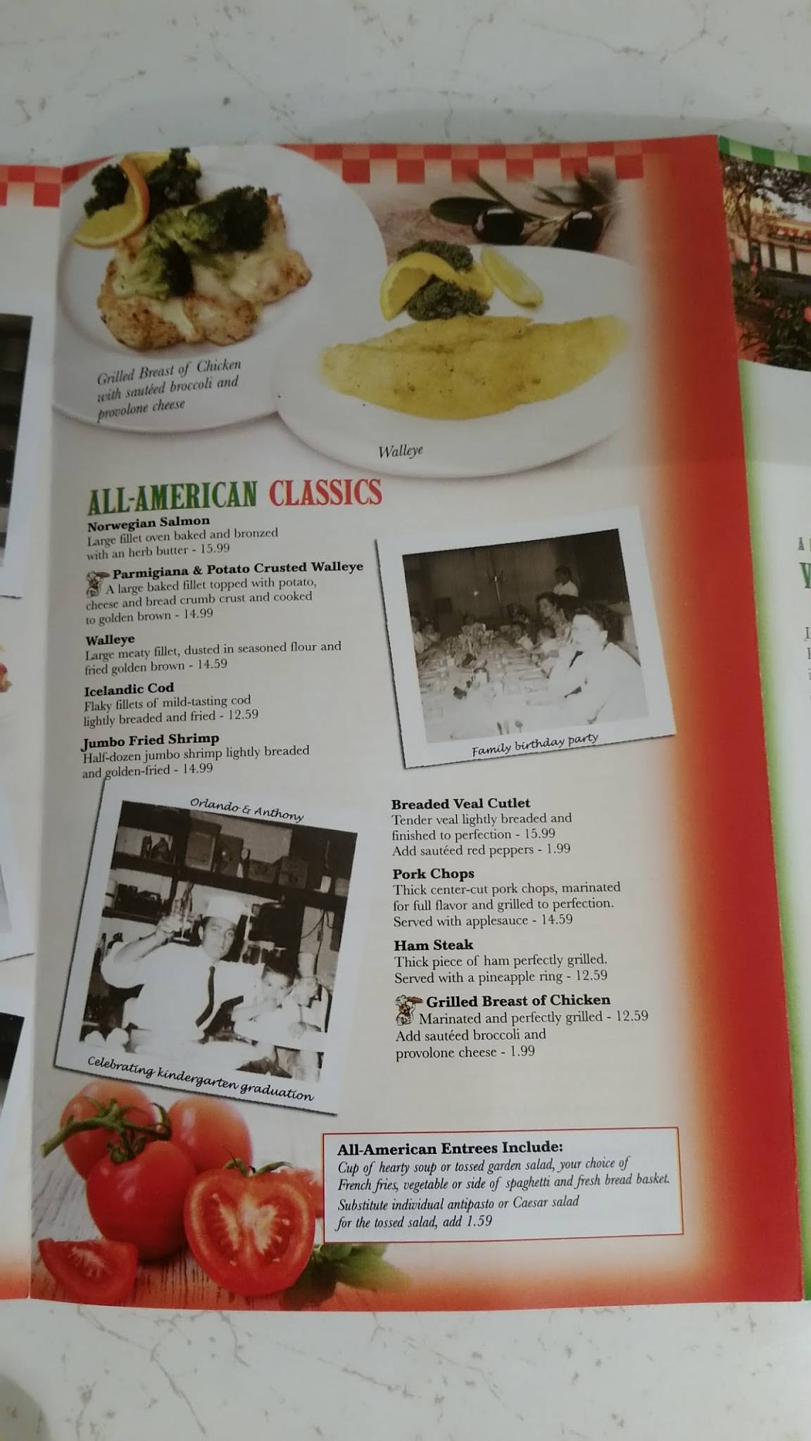 Menu at Villa Restaurant and Pizzeria, Eastpointe