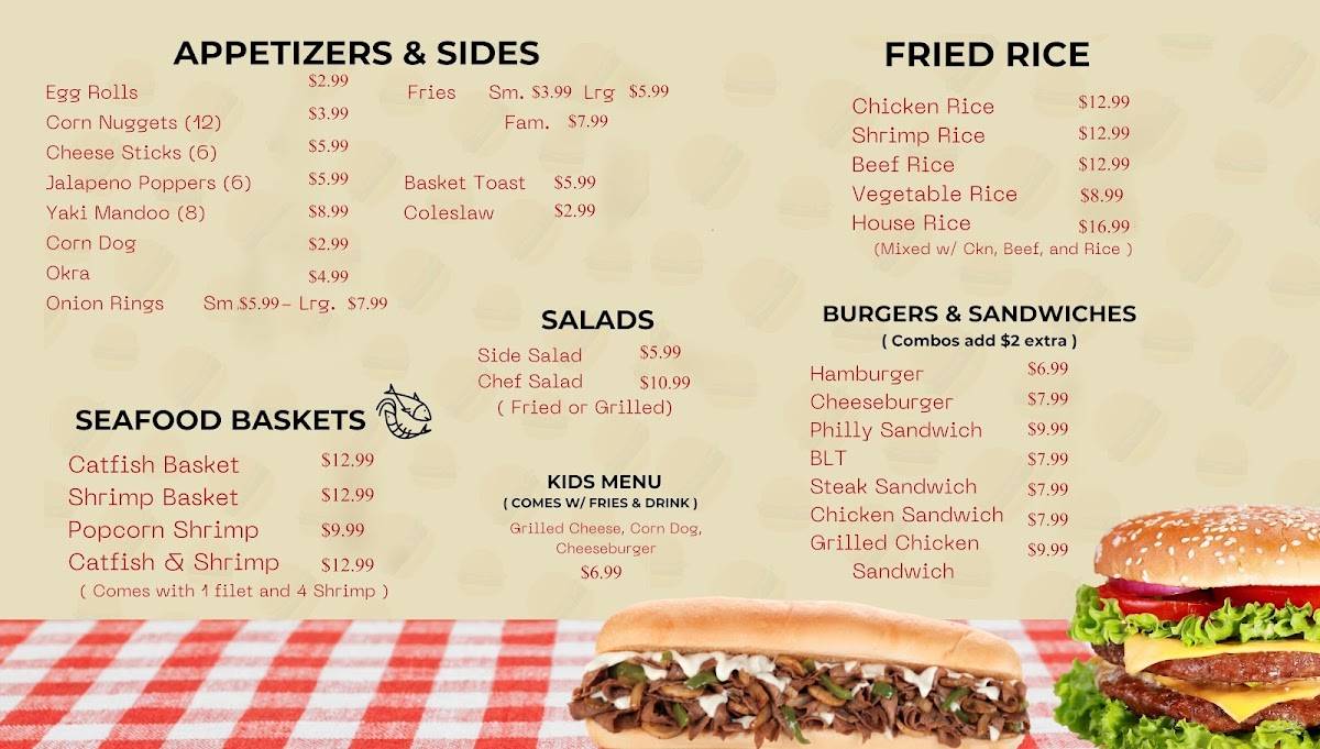 Menu at Dixie Wings restaurant, Phenix City, Lee County Rd 240