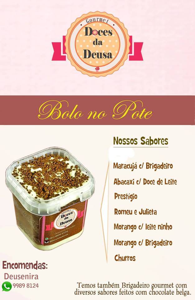 Menu em Doces da Deusa sobremesas, Brasília