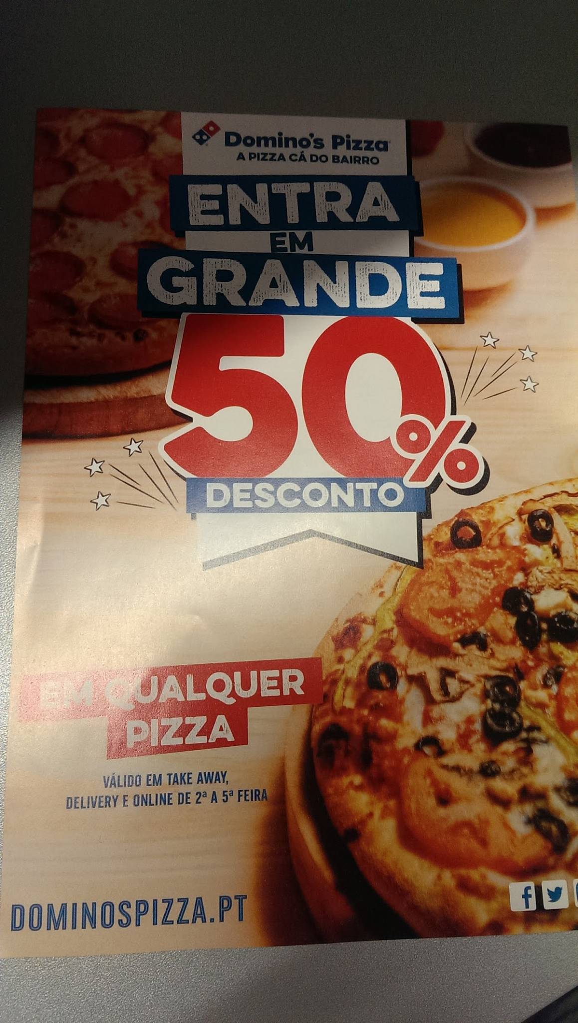 Carta del restaurante Domino's Pizza Parede, Parede
