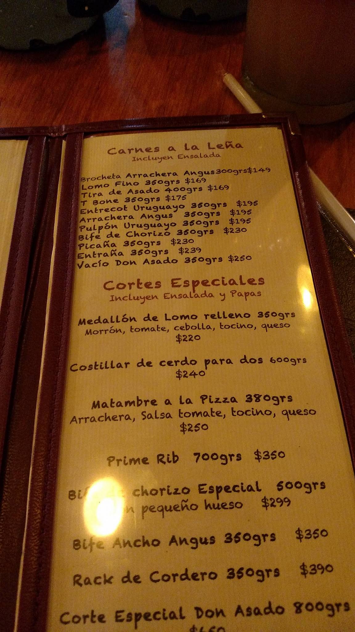 Carta del restaurante Don Asado Rio Lerma, Ciudad del México, C. Río ...