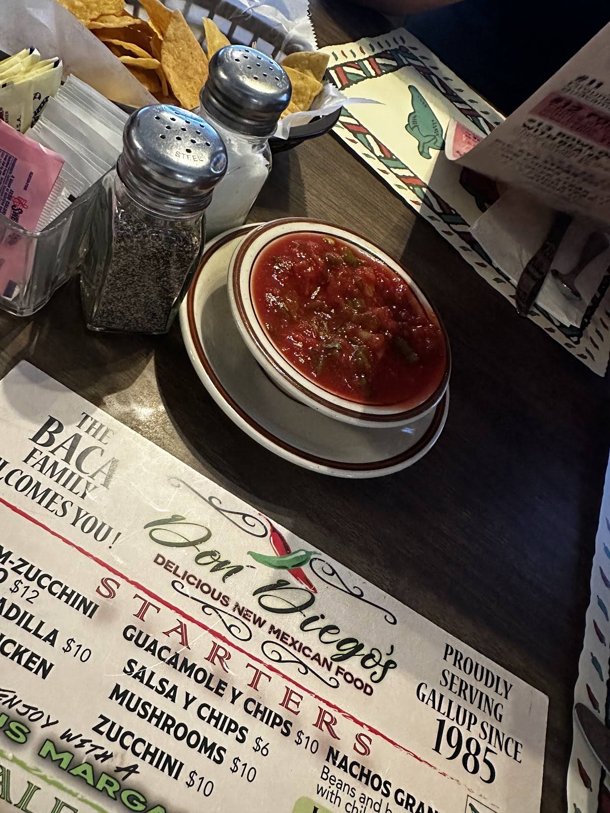 Menu at Don Diego's Restaurant & Lounge, Gallup