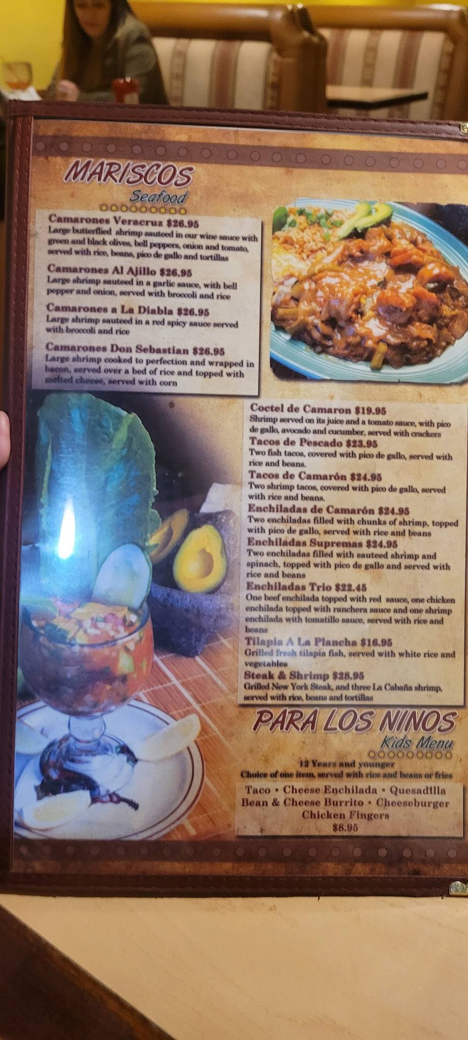 Menu at Don Sebastian Mexican Restaurant, Lancaster
