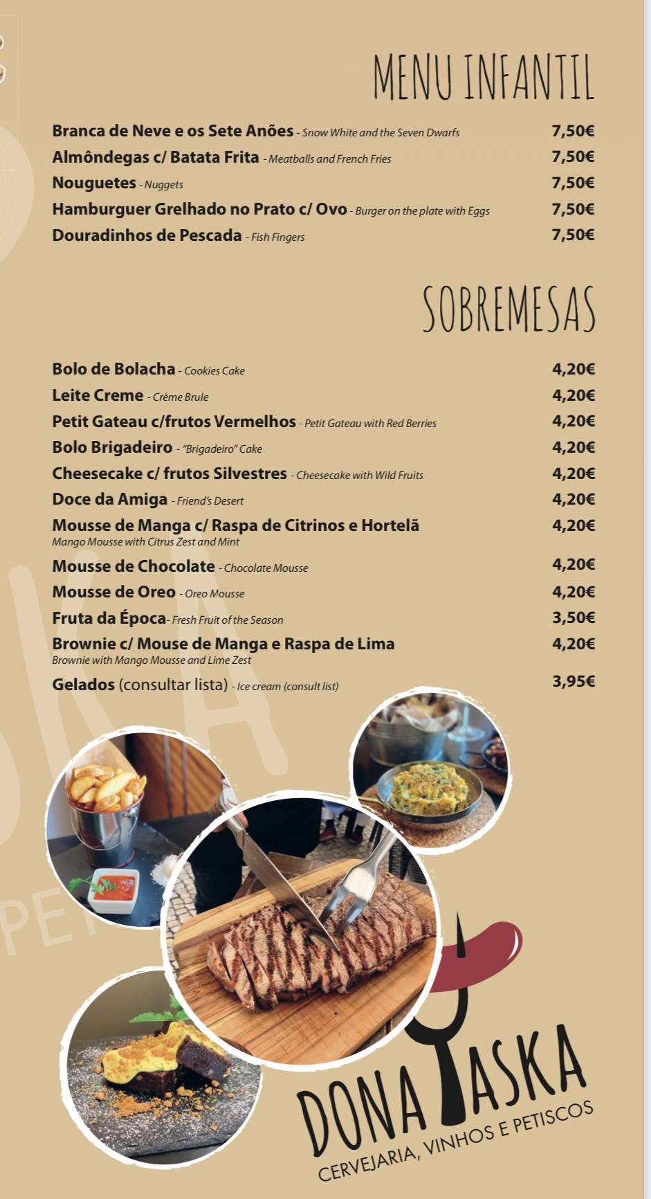 Menu em Restaurante Dona Taska, Coimbra