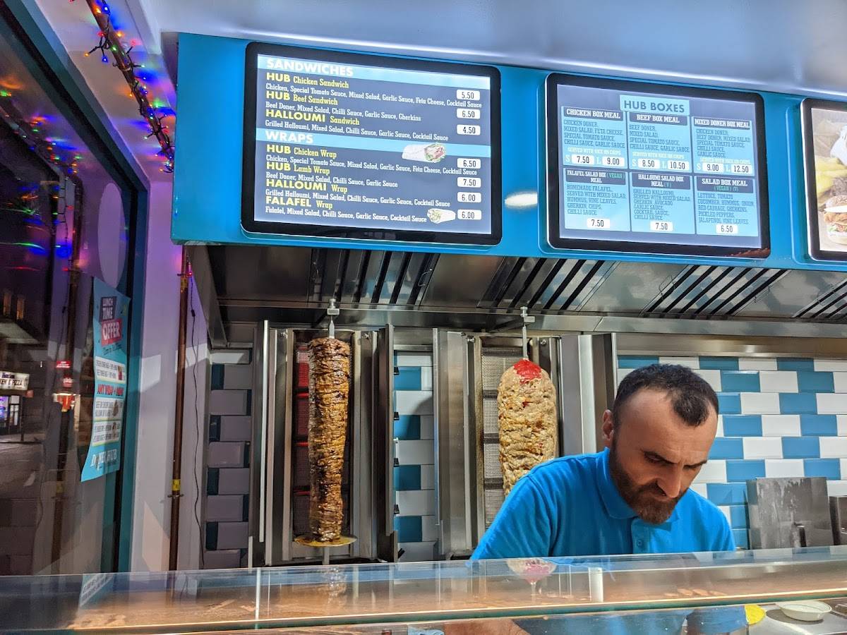 Menu at Doner Hub restaurant, London