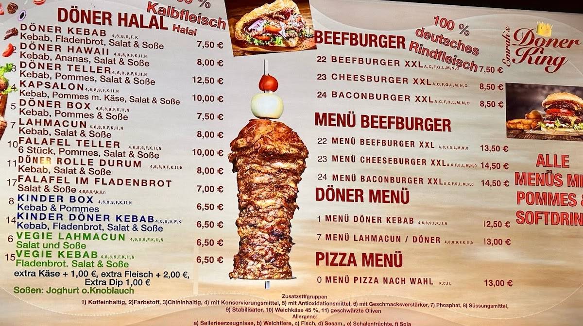 Speisekarte von Döner King restaurant, Bad Soden-Salmünster