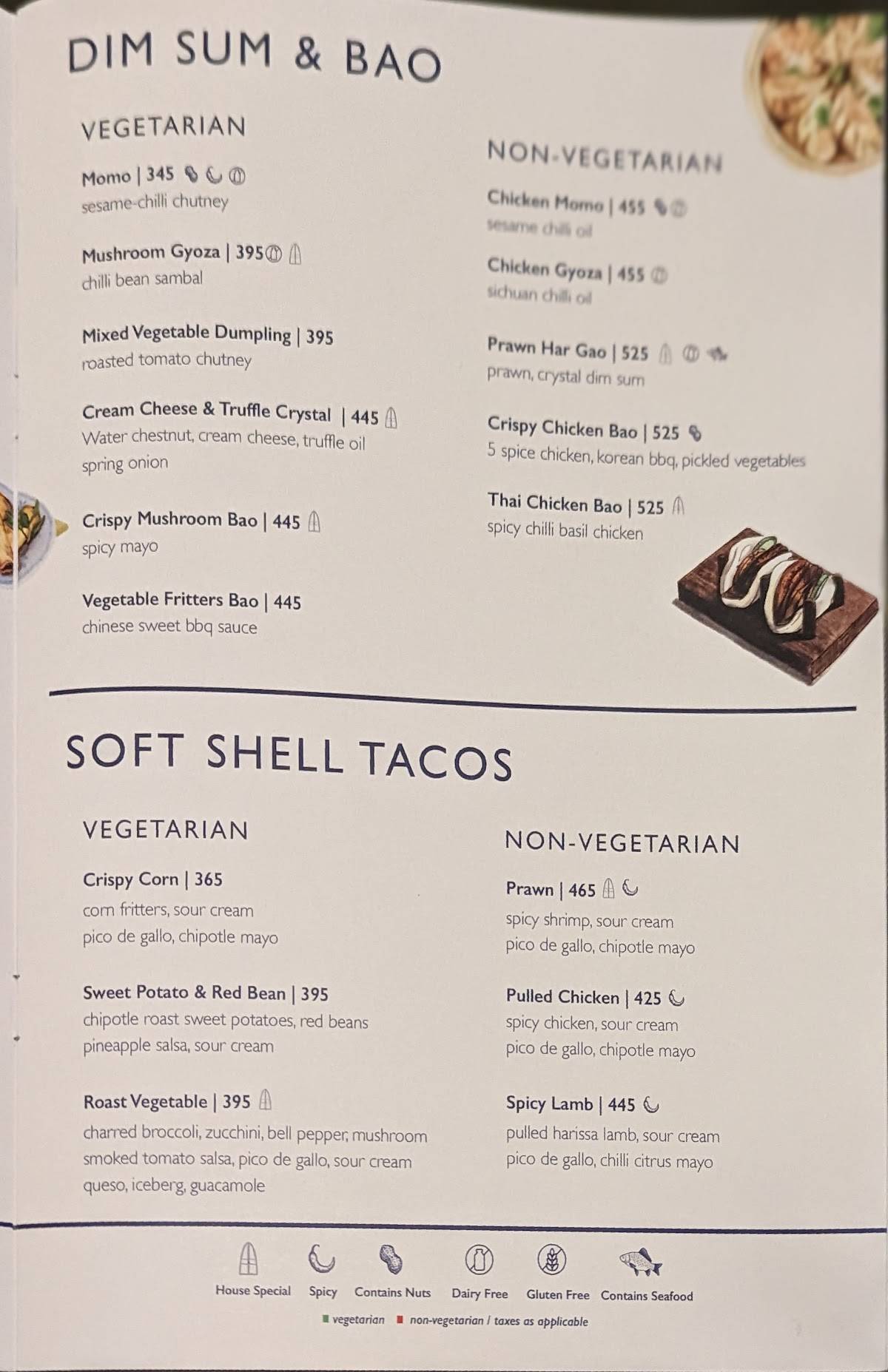 Menu at Door no. 3, Patiala