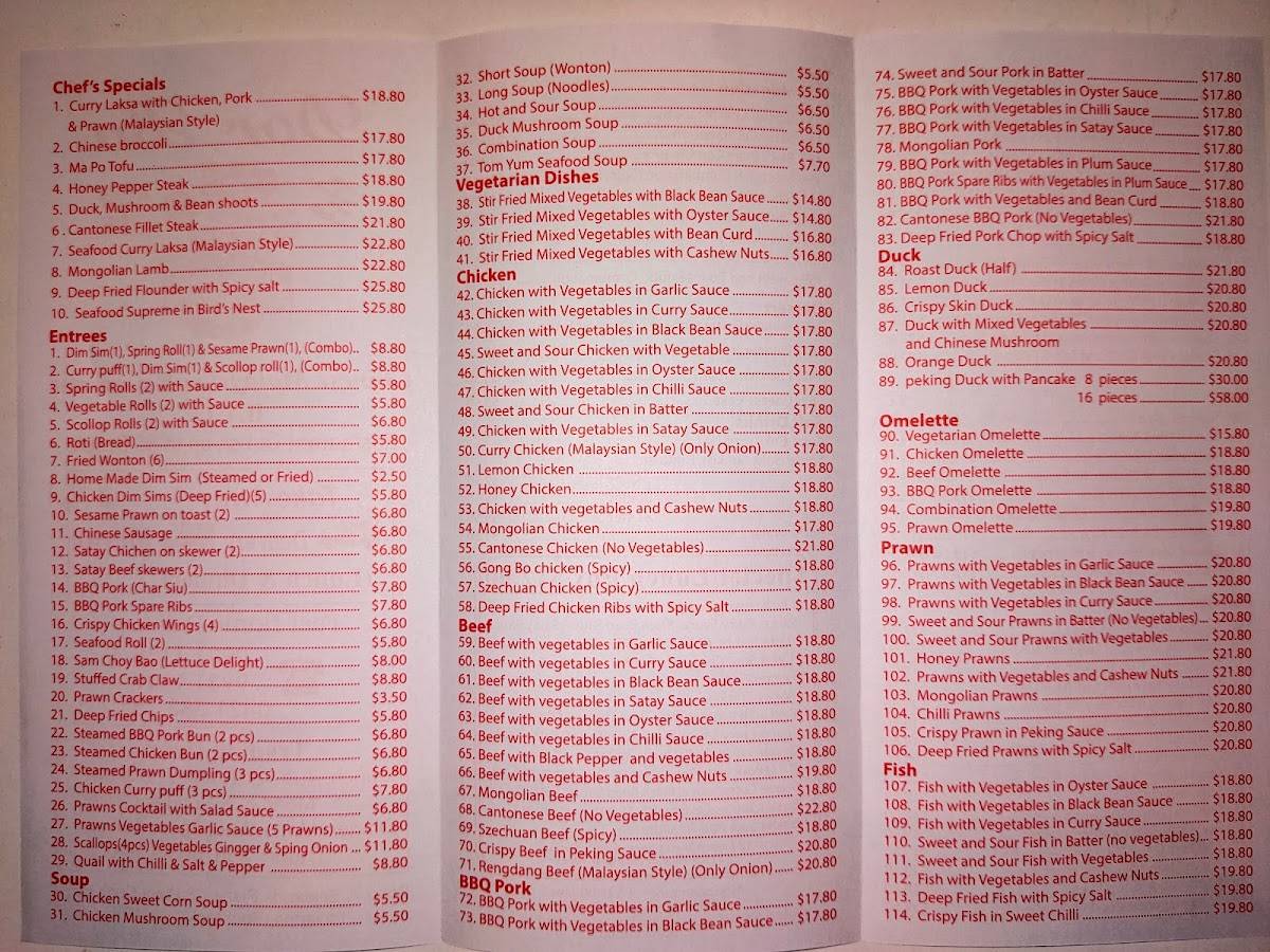 Menu at Dorbo restaurant, Seabrook, Unit 7/73-75 Point Cook Rd