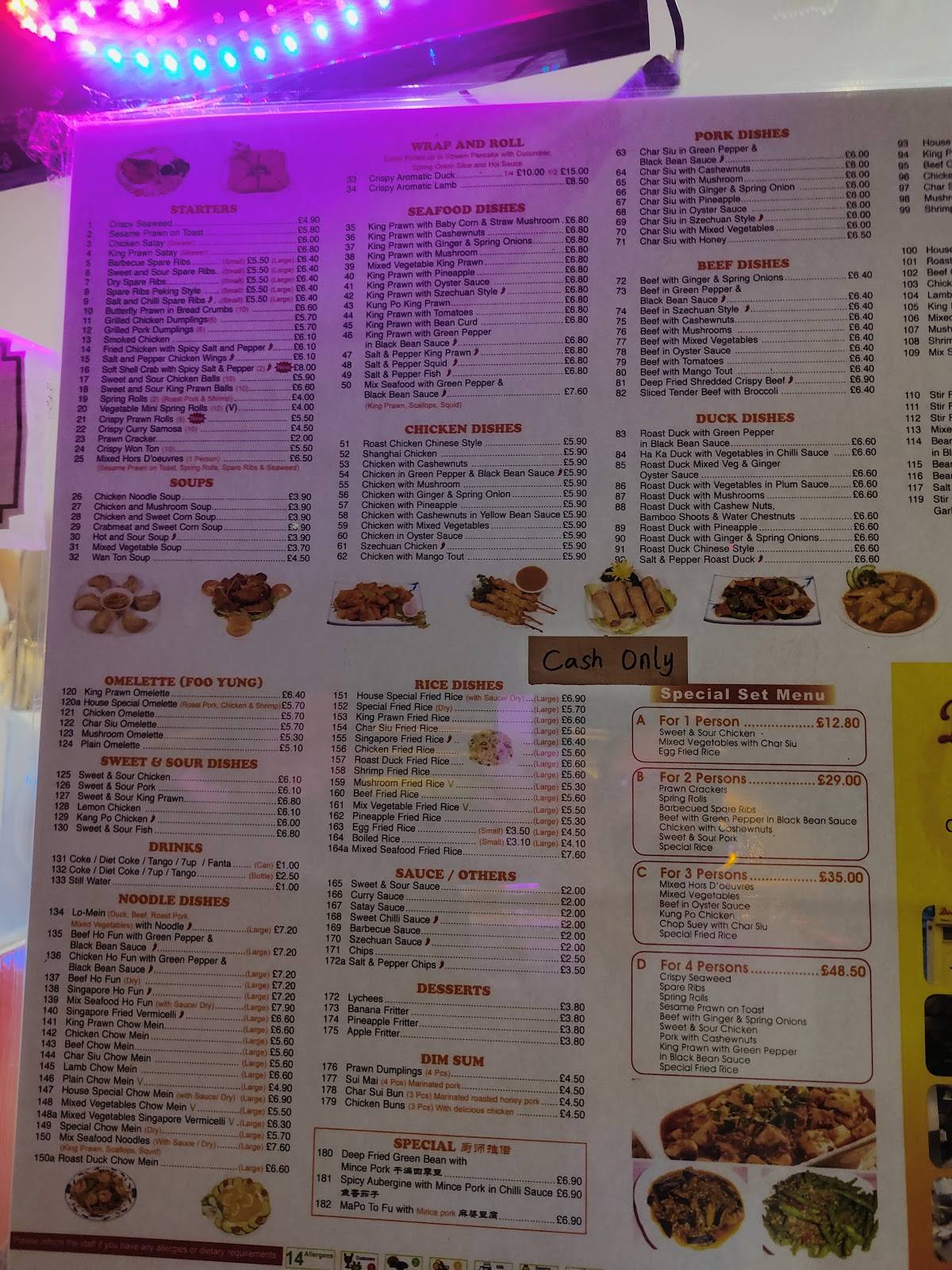 Menu at Double Happy restaurant, London