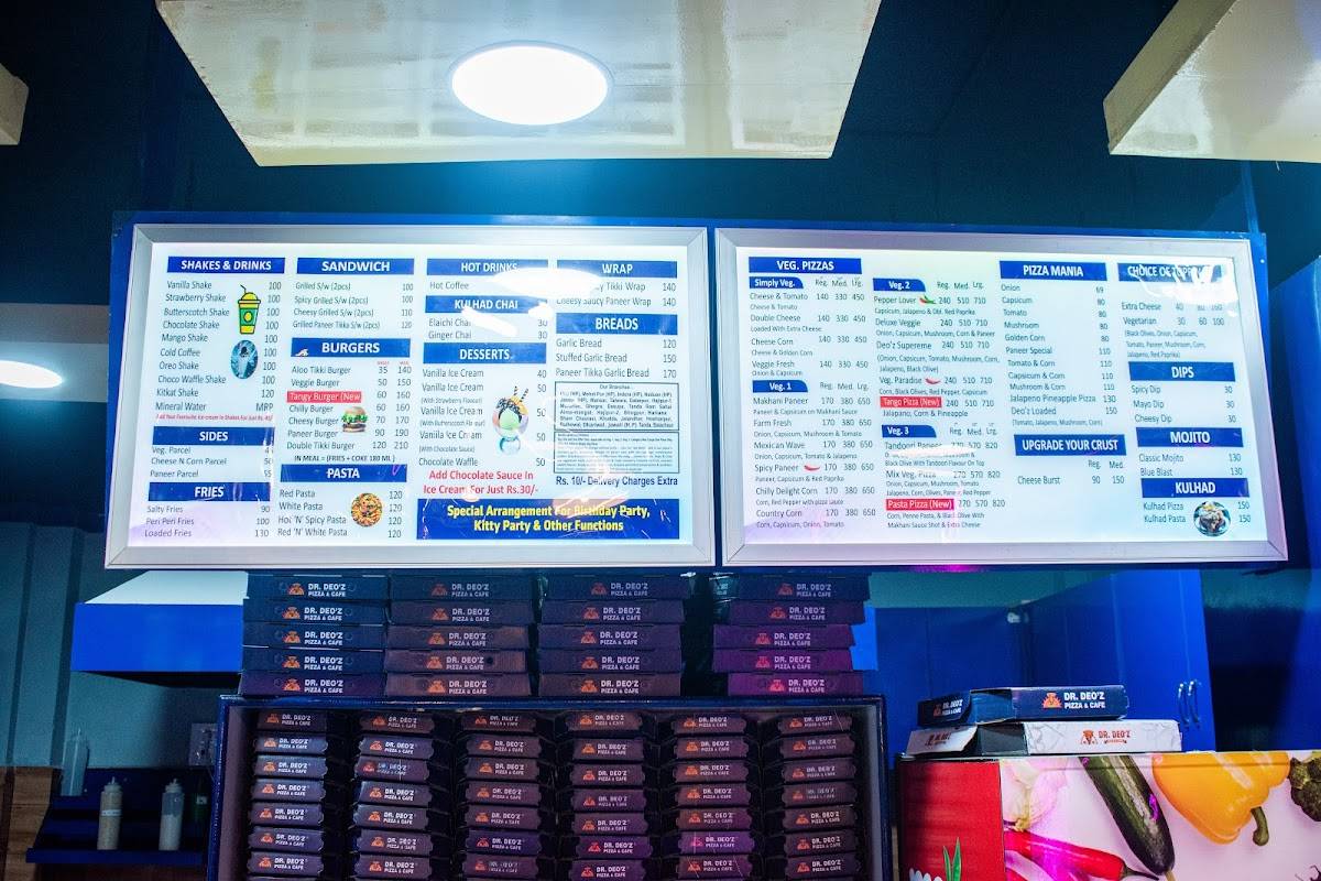 Menu at Dr. Deoz Pizza & Cafe Ghogra, Dasuya