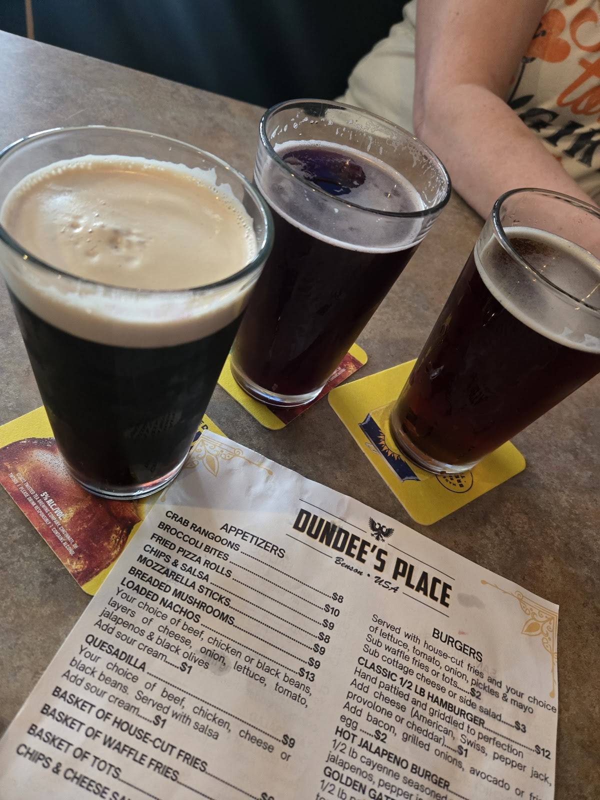 Menu at Dundee’s Place Bar and Grill, Omaha