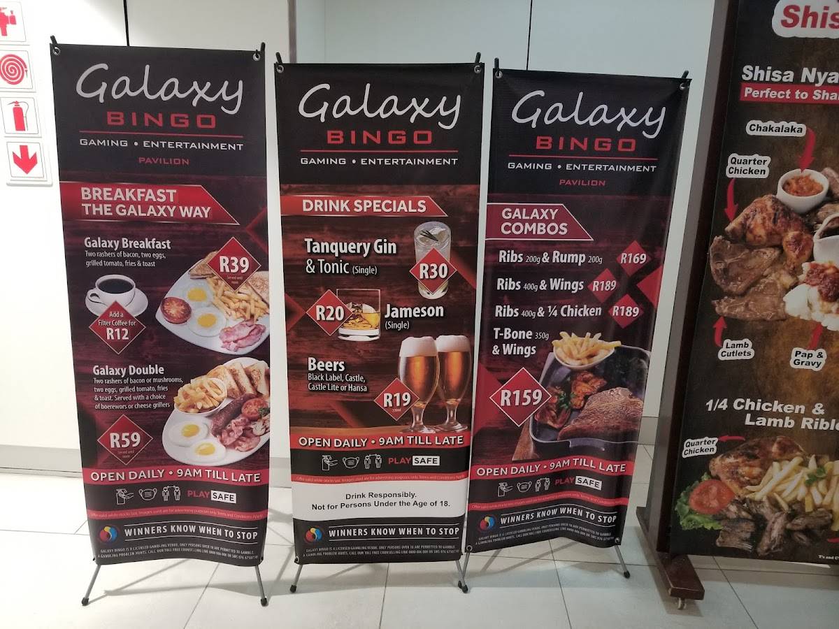 Menu at Galaxy Grill restaurant, Durban, Pavilion