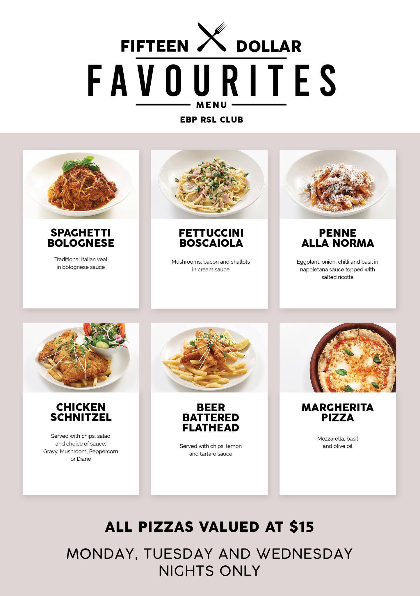 Menu at Earlwood Bardwell Park RSL Club, Bardwell Park