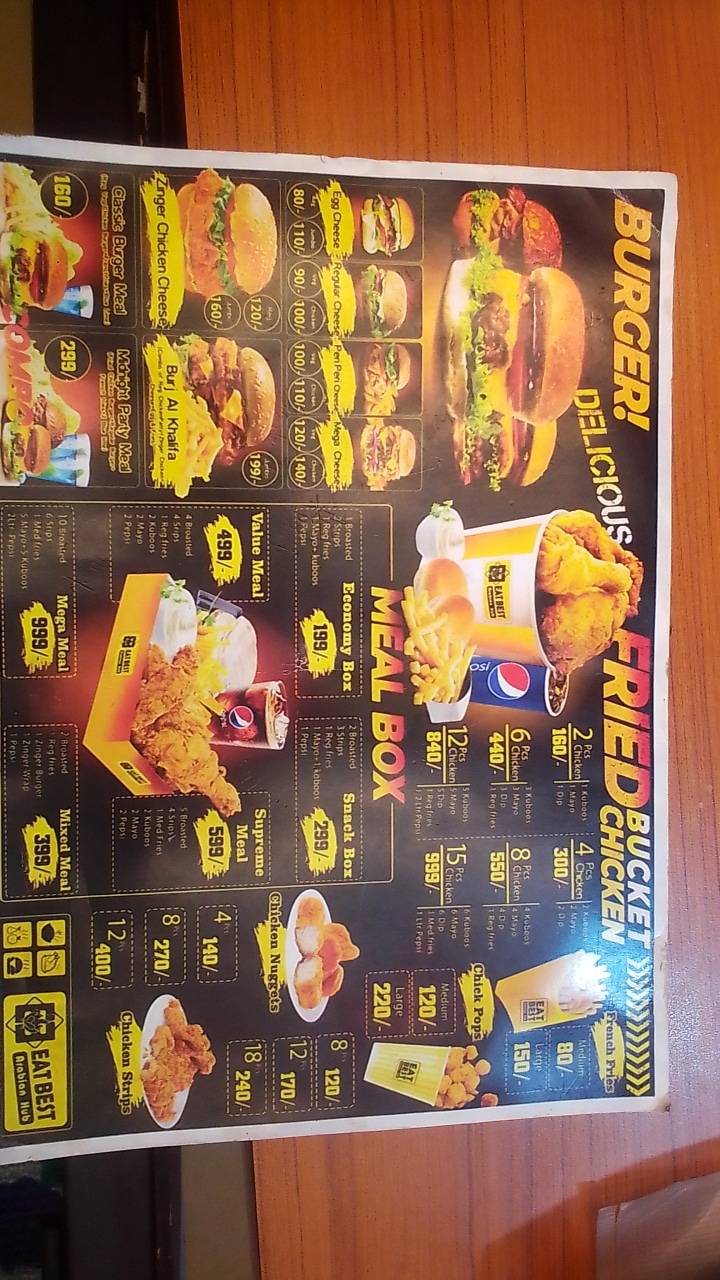 Menu at EAT BEST, Alathur