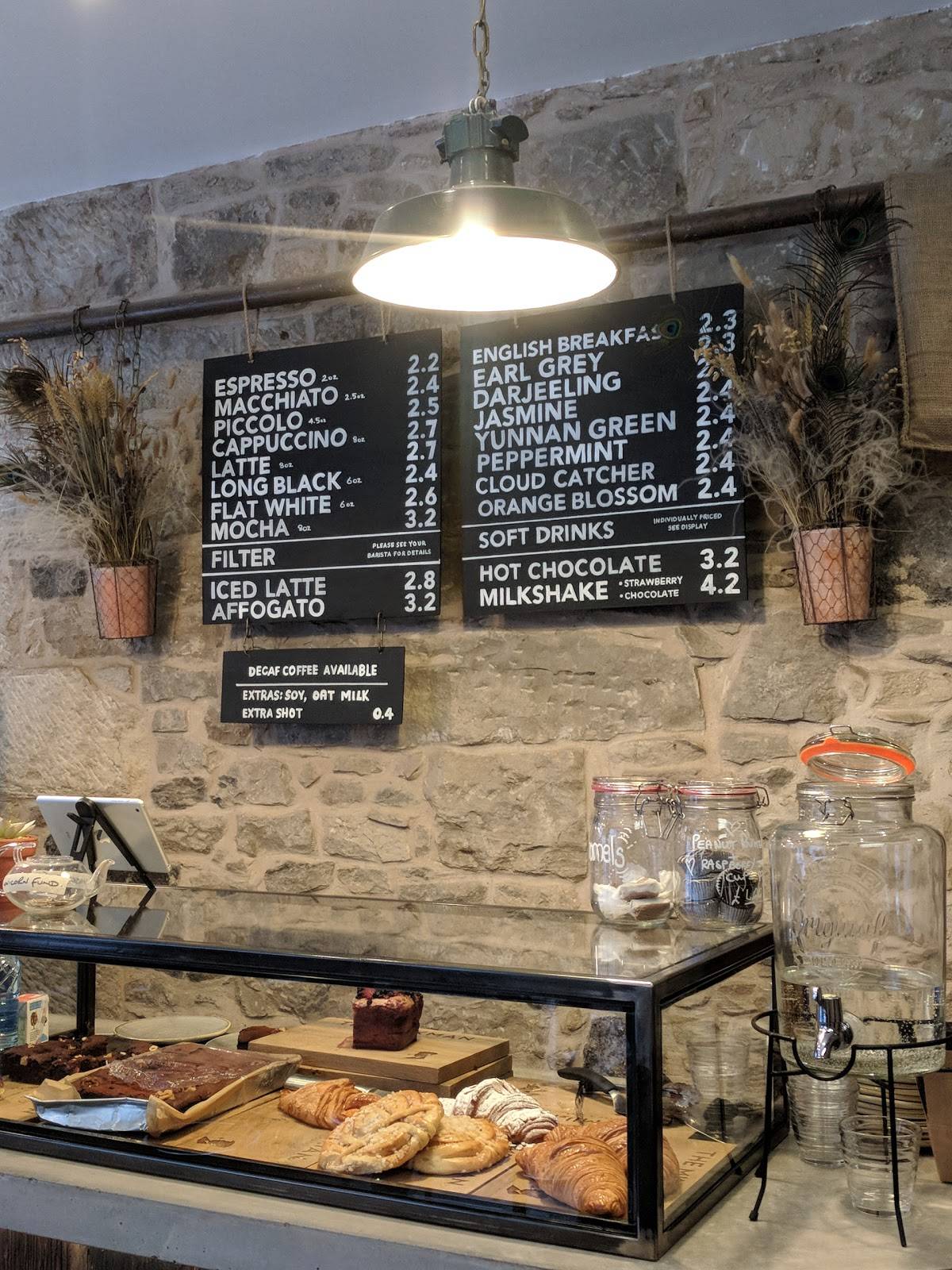 Menu at The Milkman cafe, Edinburgh, 7 Cockburn St