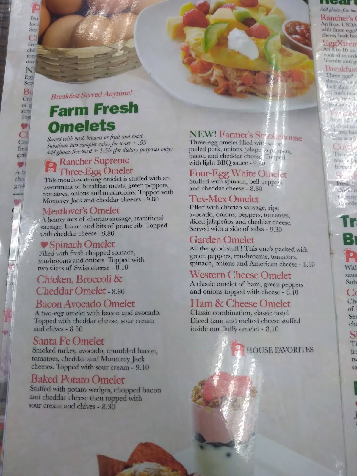 Menu at Eggbert's restaurant, Claremore, 900 S Lynn Riggs Blvd