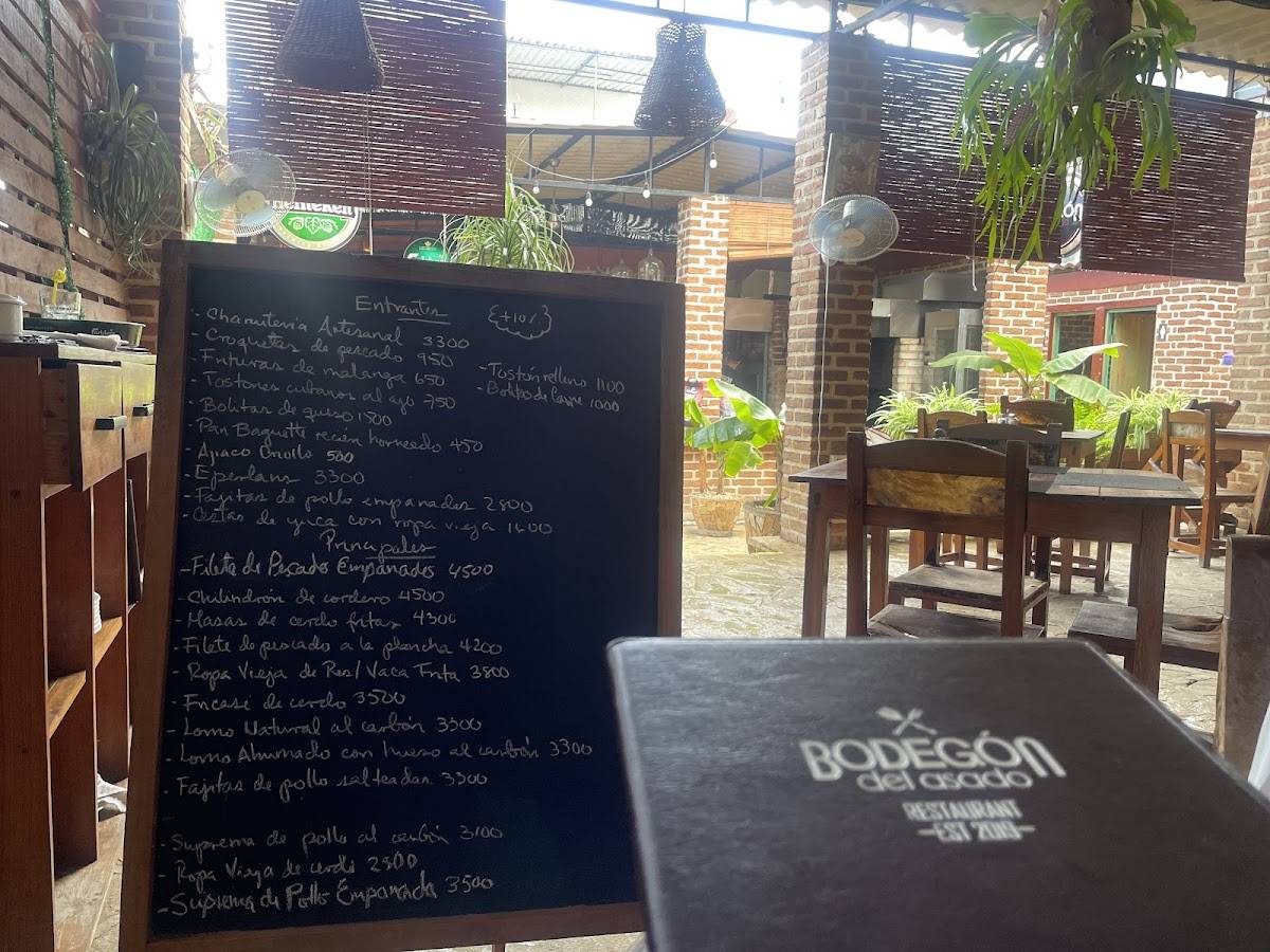 Carta del restaurante El Bodegon del Asado, La Habana, Calle 24