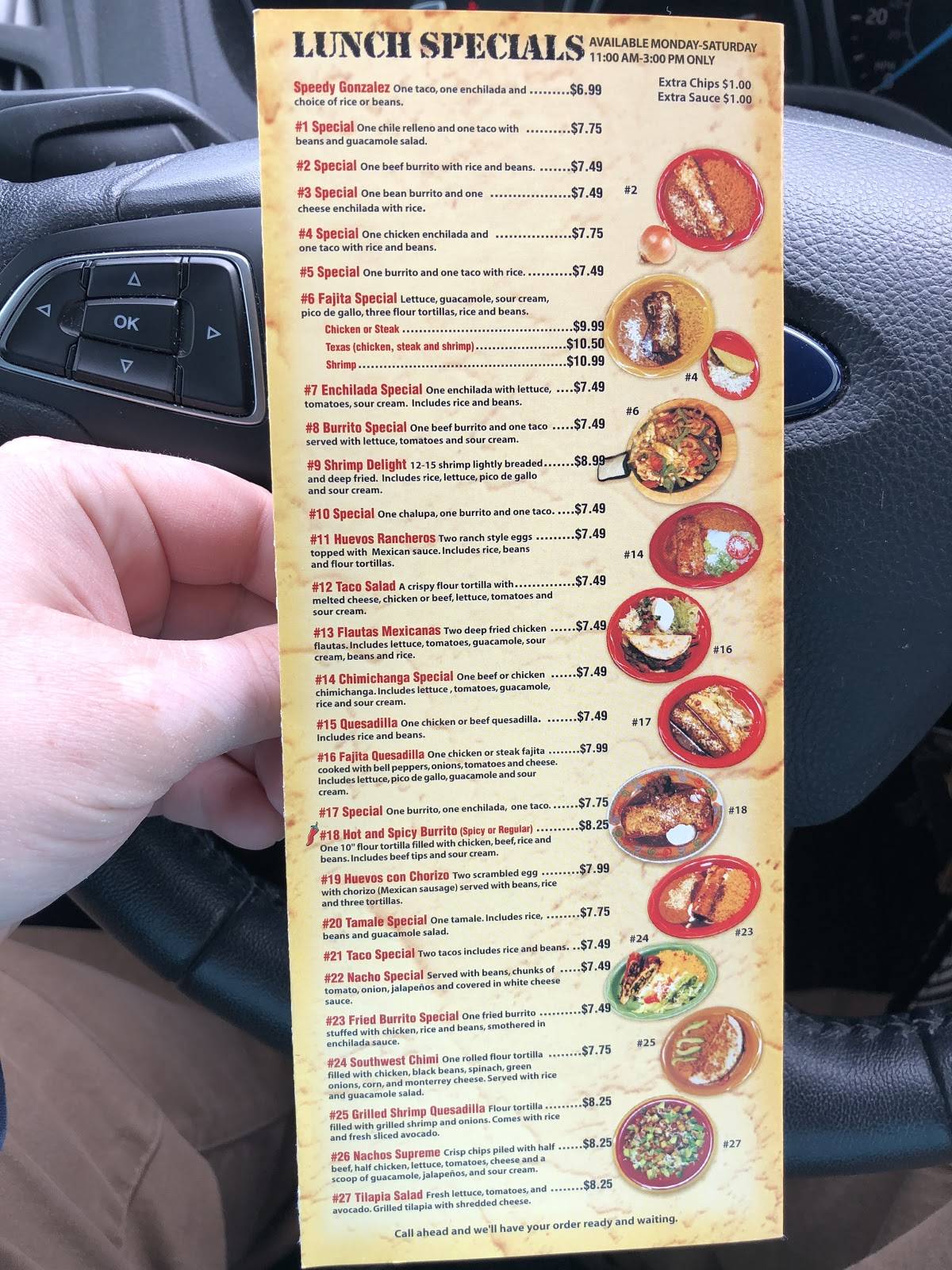 Menu at El Burrito Loco restaurant, Norton Shores