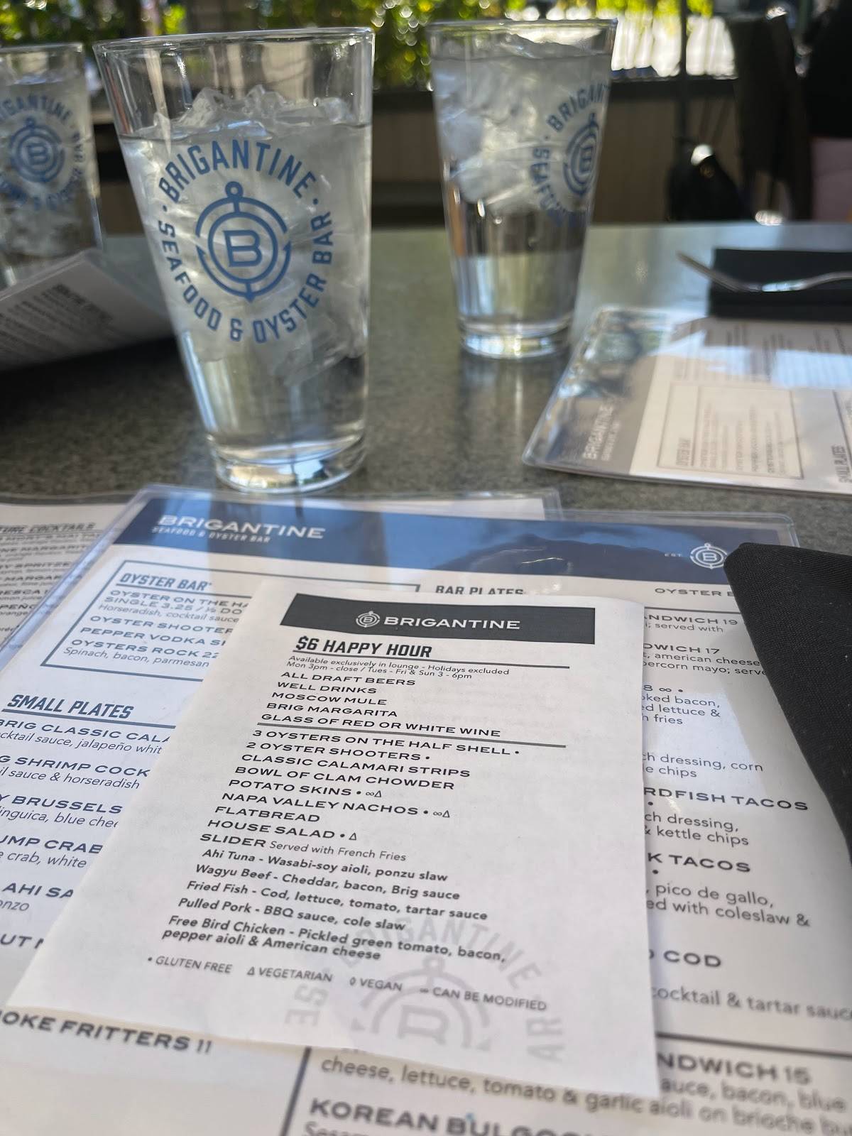 Menu at Brigantine Seafood & Oyster Bar, La Mesa, Fuerte Dr