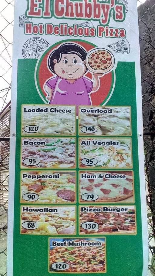Menu at El Chubby Pizza pizzeria, Caloocan, Cattleya St