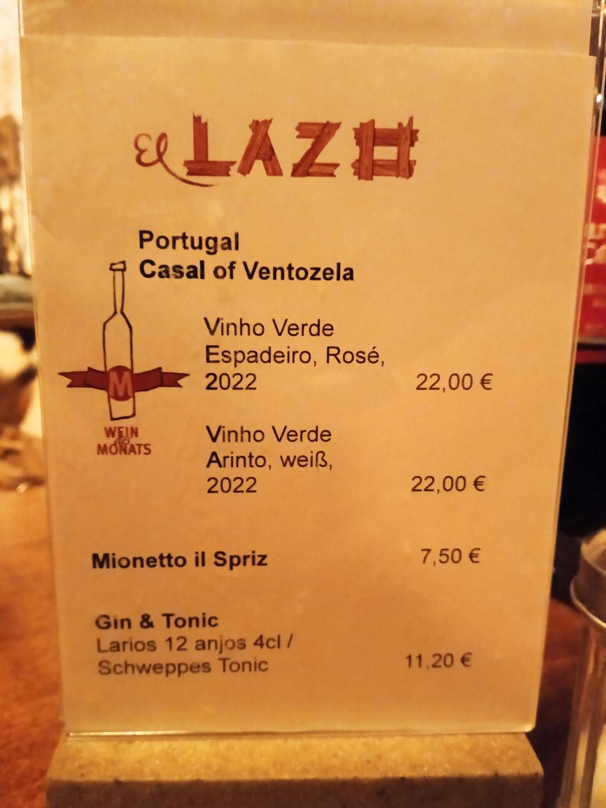 Speisekarte von El Lazo Steakhaus, Düsseldorf