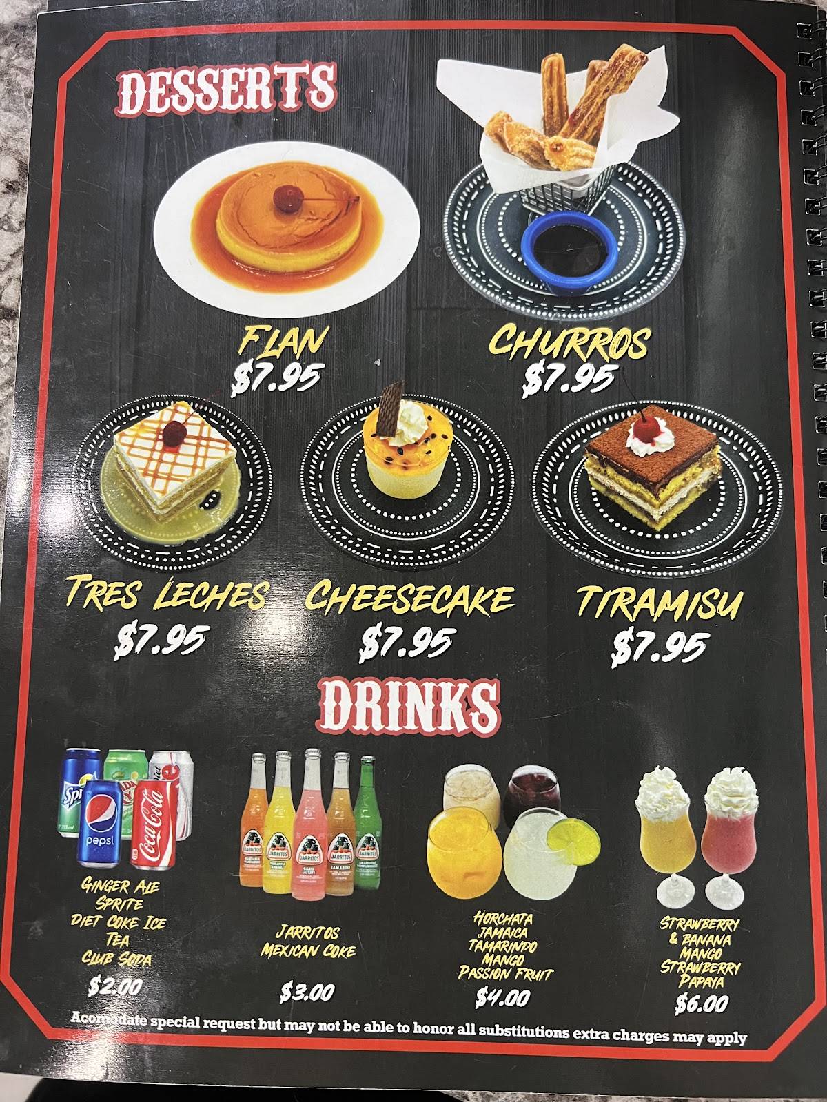 Menu at El Paso Tex-Mex Grill restaurant, Cranford, 206 Centennial Ave