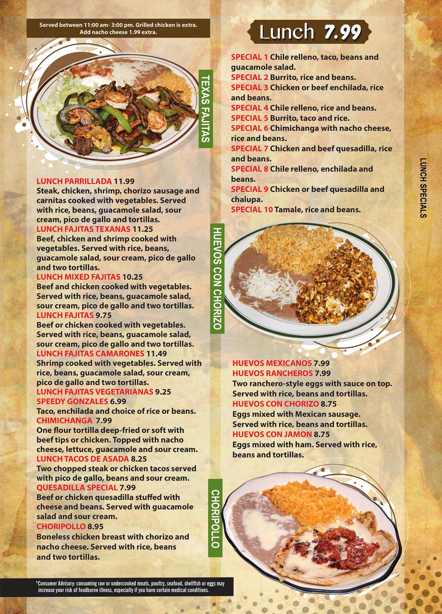 Menu at El Primo # 1 Mexican Restaurant, Duncan