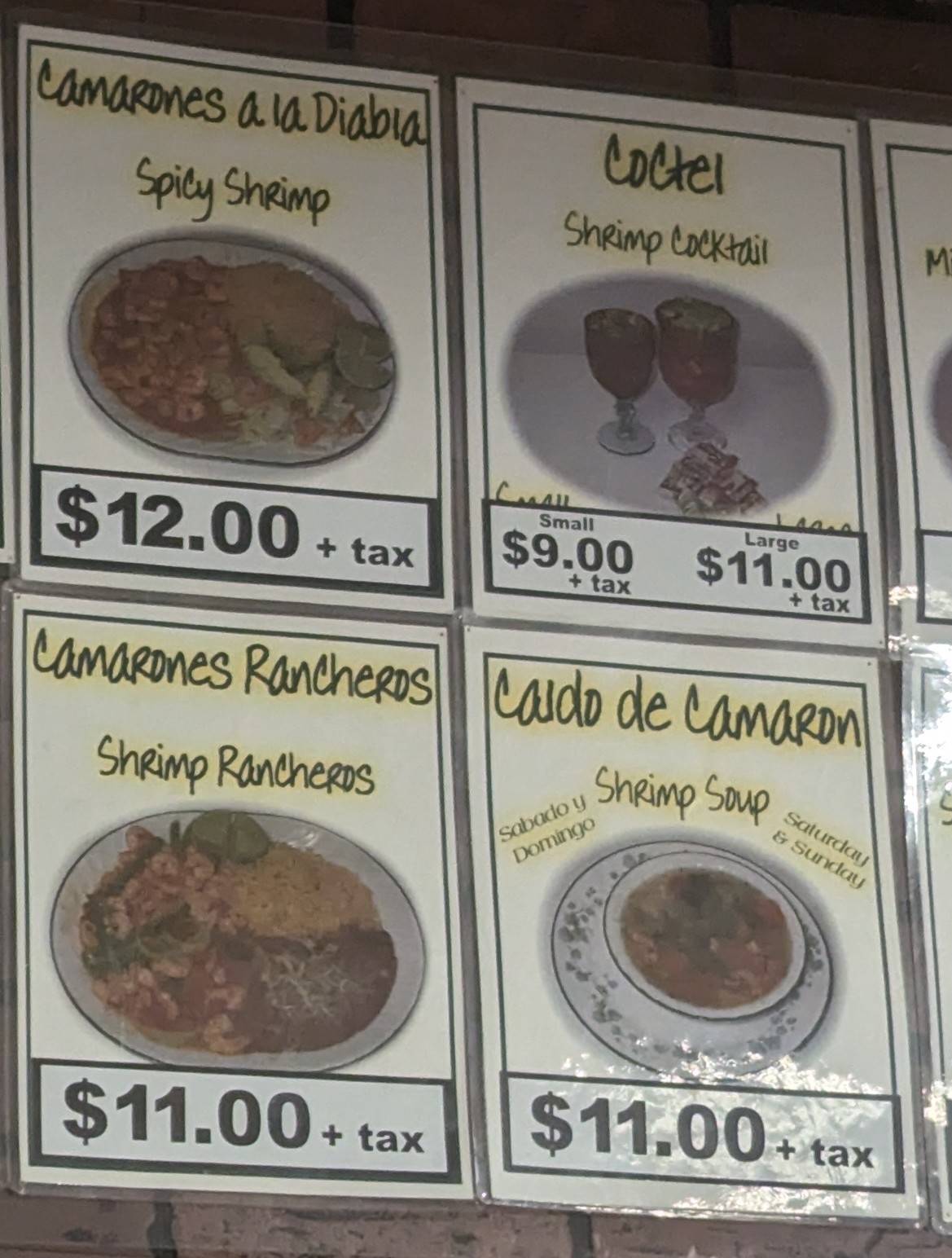 Menu at El Rodeo Mexican Restaurant, Norfolk
