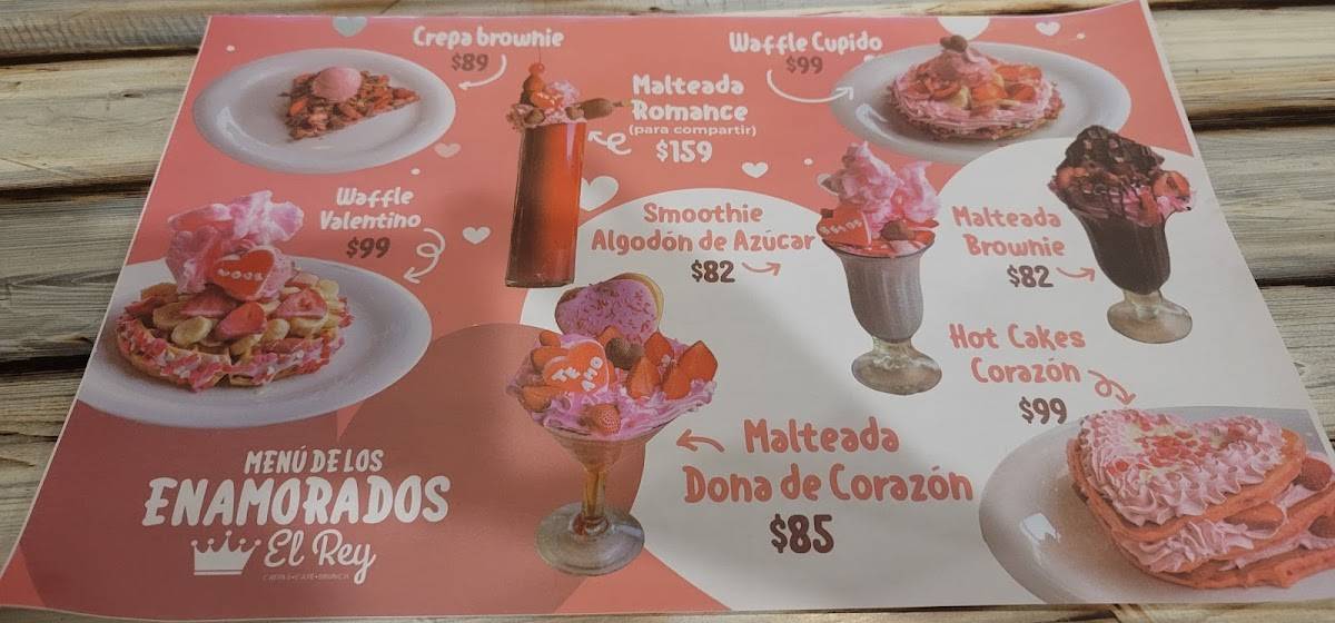 Carta del restaurante El Rey, Guadalajara