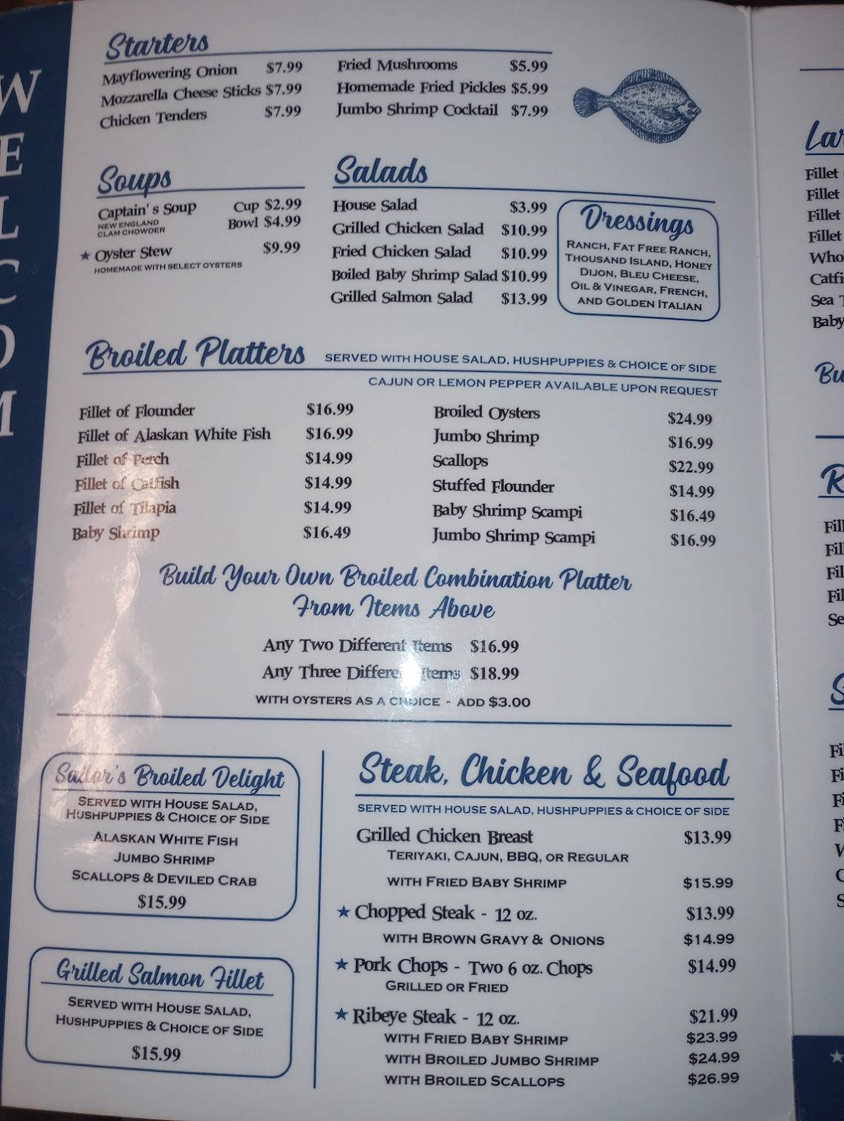 Menu at Mayflower Seafood Restaurant, Elizabethton, US-19E