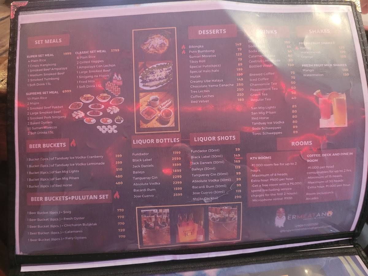 Menu at ErMeataño Marikina restaurant, Marikina