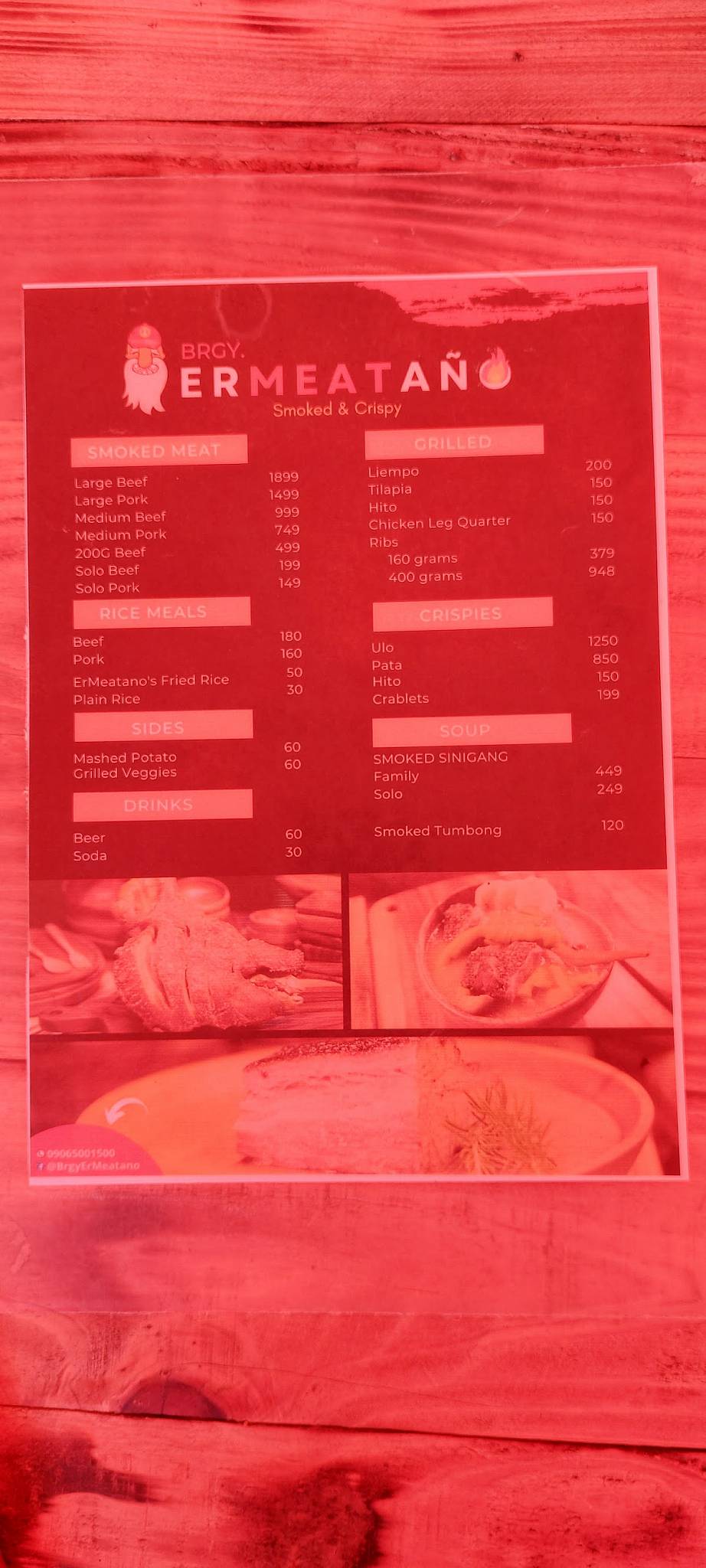 Menu at Ermeataño Antipolo restaurant, Antipolo