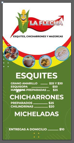 Carta de Esquites LA FLECHA, Delfino Victoria